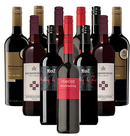 Rotwein lieblich Probierpaket aus Deutschland